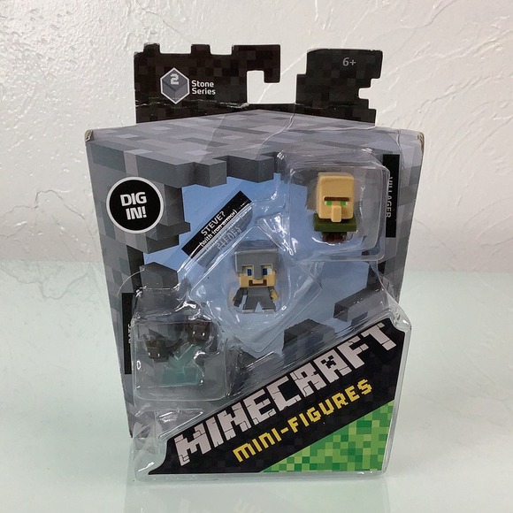 Minecraft | Toys | Minecraft Mini Figures Set Of 3 Bats Steve Villager ...